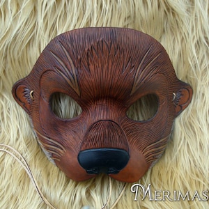 Leather Mask MADE TO ORDER Otter Mask... Masquerade Costume Mardi Gras ...