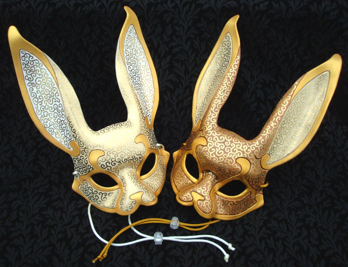 Leather Mask MADE TO ORDER Venetian Rabbit Mask... Masquerade | Etsy
