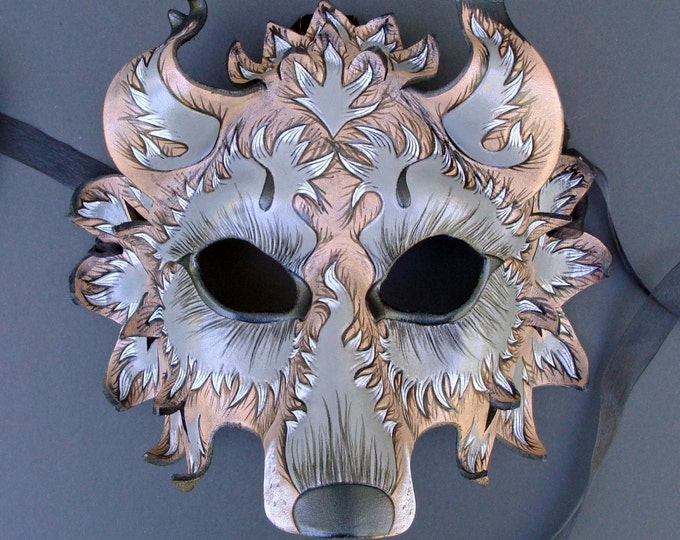 CUSTOM Fantasy Wolf Mask...handmade Leather Mask Made to Order - Etsy