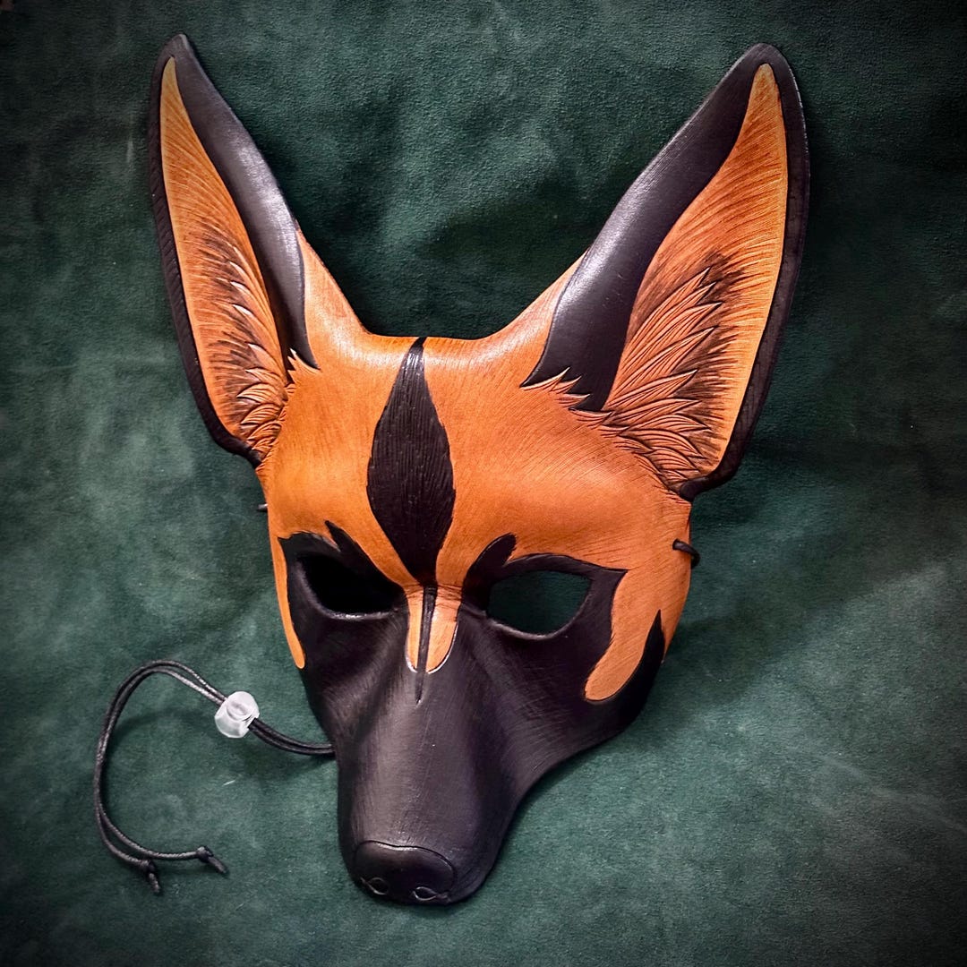 Leather Mask MADE TO ORDER African Hunting Dog ... Masquerade Leather ...