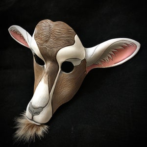 MADE TO ORDER Toggenburg Goat Mask... Leather Mask Costume Cosplay ...