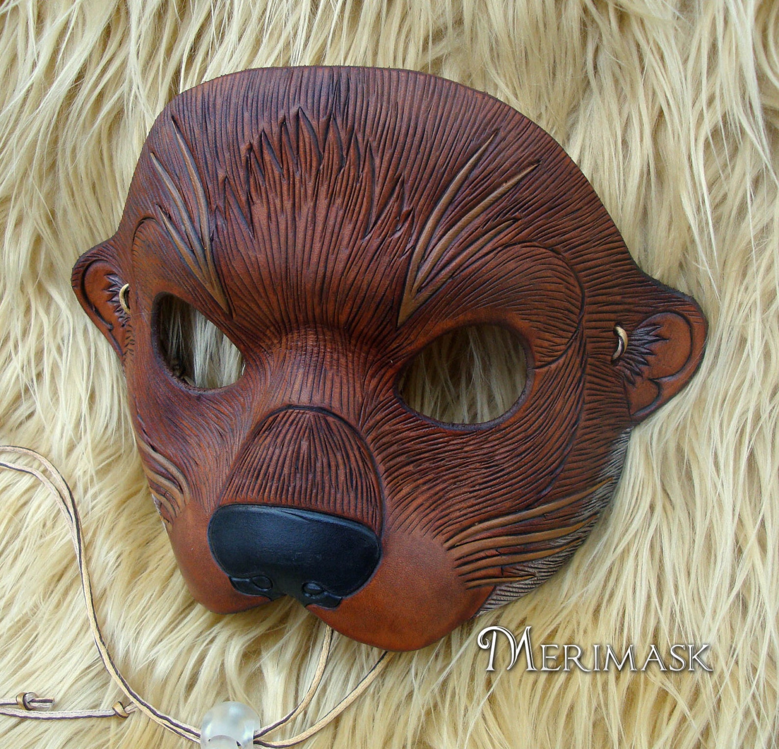Leather Mask MADE TO ORDER Otter Mask... Masquerade Costume - Etsy