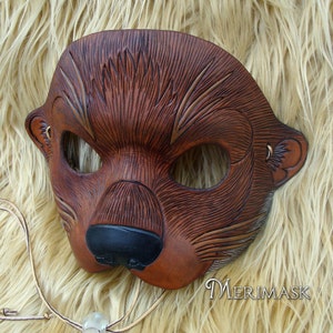 Leather Mask MADE TO ORDER Otter Mask... Masquerade Costume Mardi Gras ...