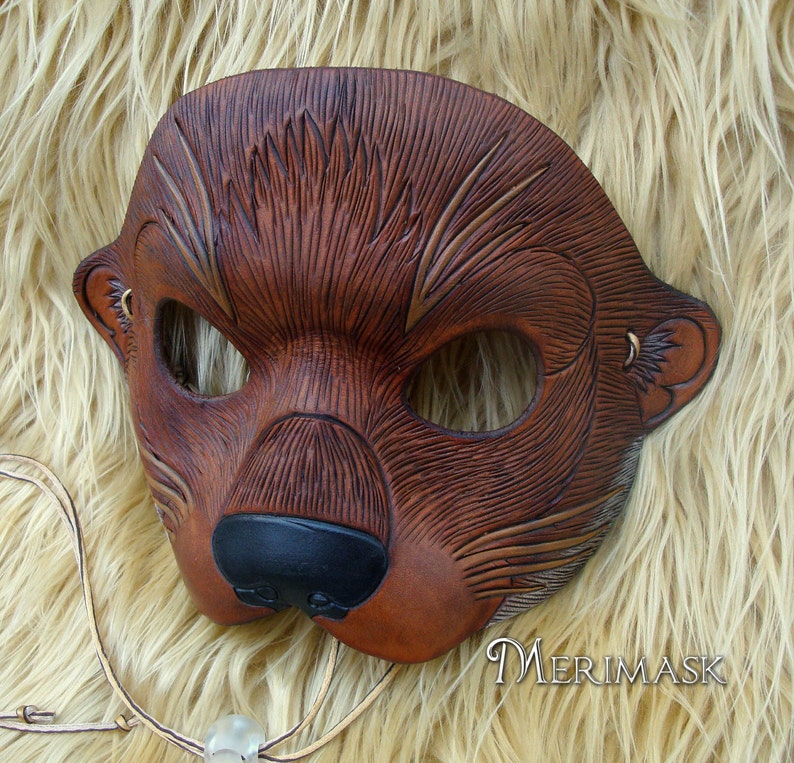 Leather Mask MADE TO ORDER Otter Mask... Masquerade Costume - Etsy