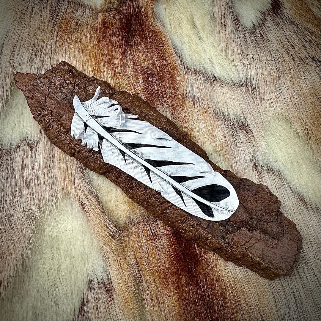 Kestrel Feather Mixed Media Wall Sculpture… Leather Feathers Driftwood ...