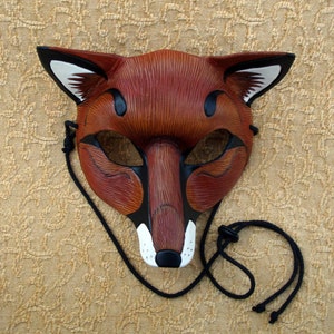 Leather Mask MADE TO ORDER Fox Mask... Masquerade Fox Foxes Costume ...