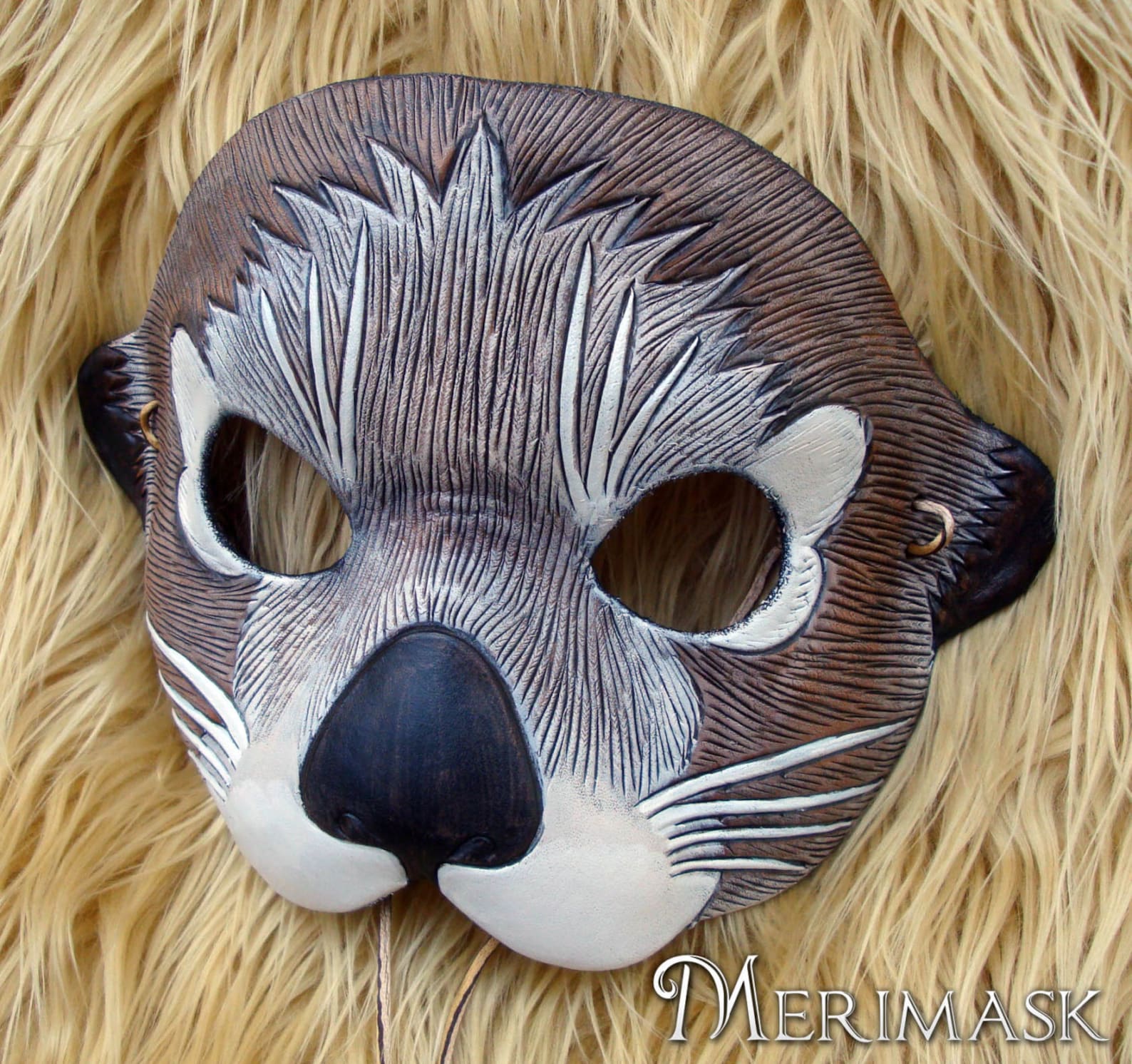 Leather Mask MADE TO ORDER Otter Mask... Masquerade Costume - Etsy