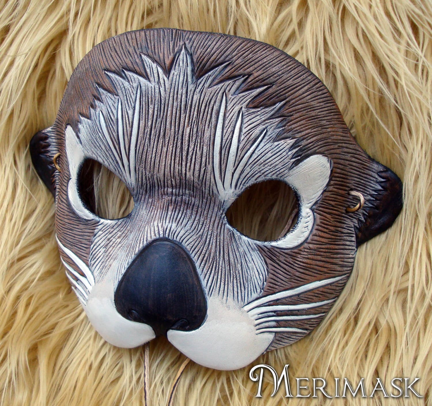 Leather Mask MADE TO ORDER Otter Mask... masquerade costume | Etsy
