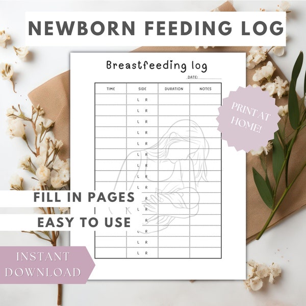 Pumping Log and Baby Feeding Tracker - Etsy