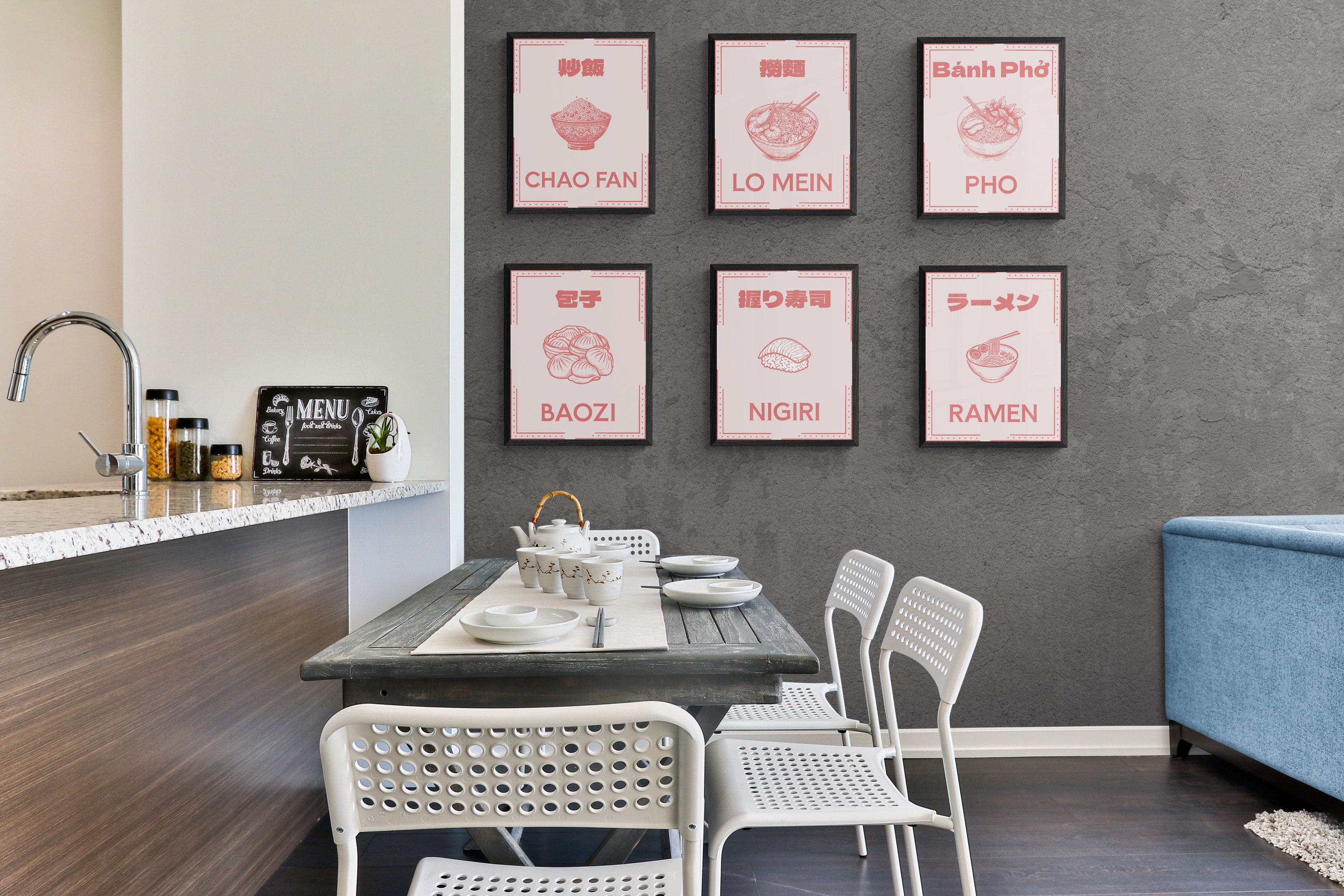 Chinese Food Art, Kitchen Wall Art, Retro Poster, Asian Food Print ...