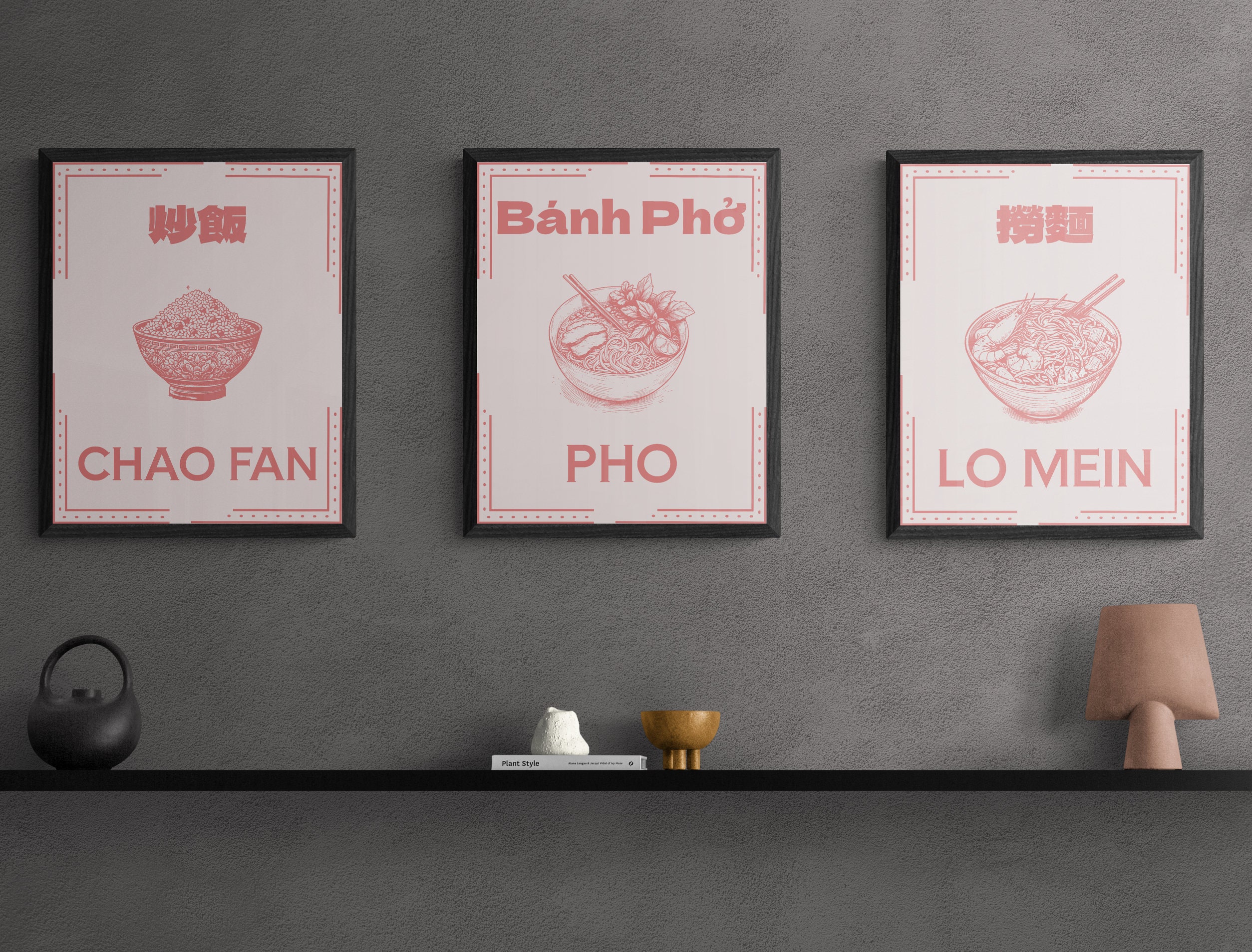 Chinese Food Kitchen Wall Art, Asian Food Poster, Restaurant Art ...