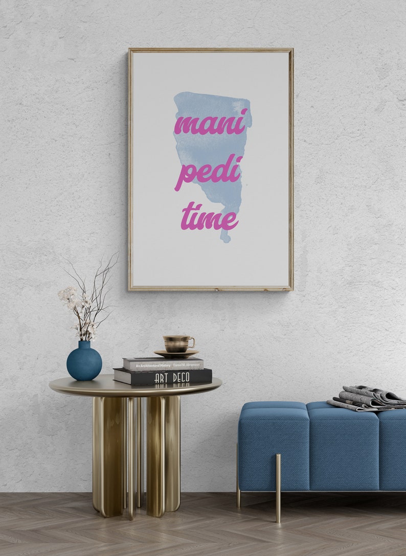 Mani Pedi Poster, Nail Salon Wall Art, Beauty Salon Decor, Manicure Art ...
