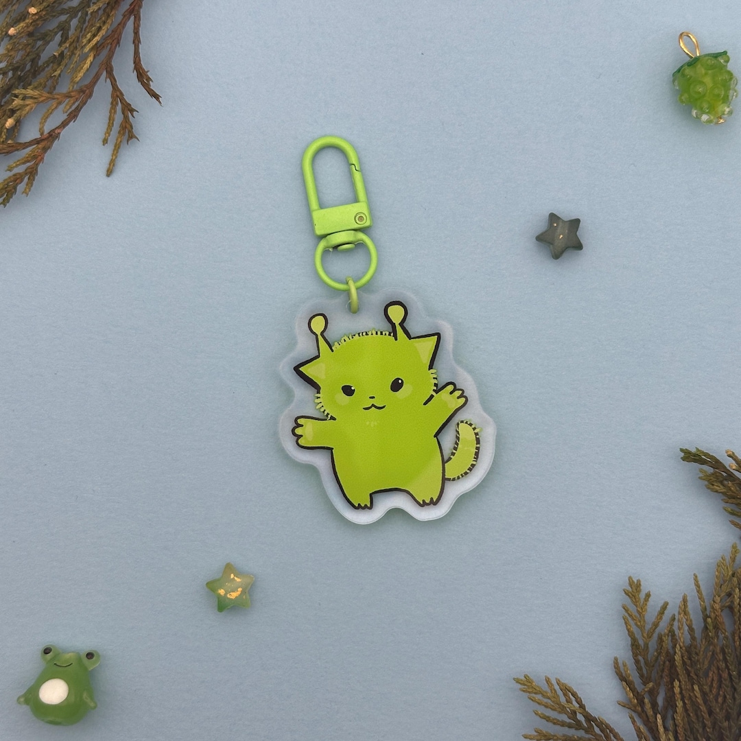 Glorp Alien Cat Keychain - Etsy Australia