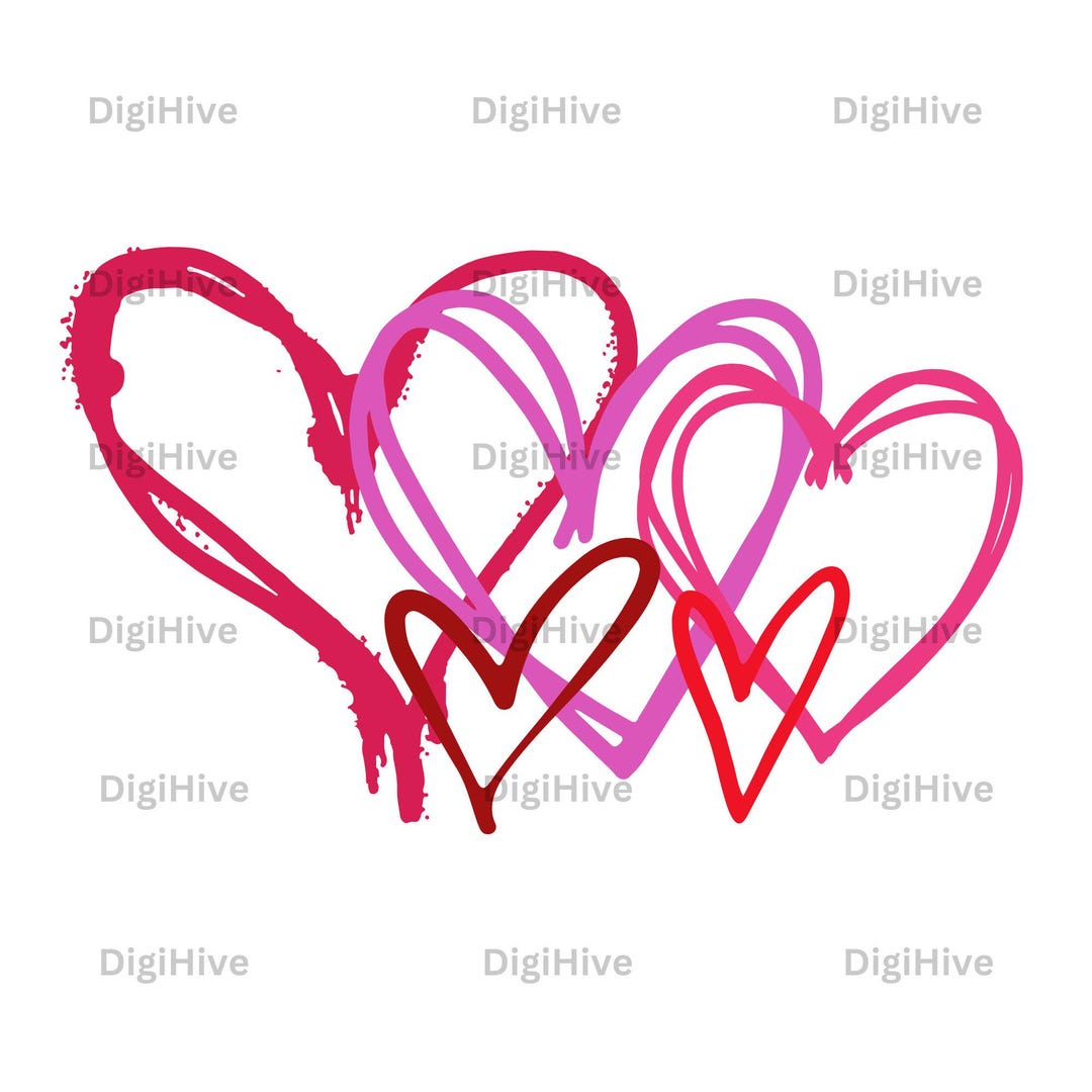 Heart PNG, Hand-drawn Heart Clipart, Doodle Open Heart Designs ...
