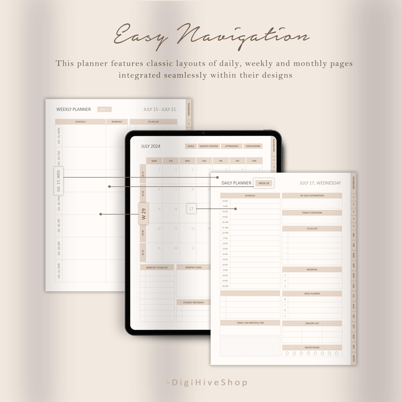 Digital Teacher Planner 2024 2025 Dated Academic Planner, Lesson ...