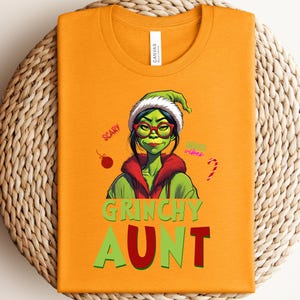 Grinchy Aunt PNG, Scary Grinch Vibes, Christmas Clipart, Grumpy Auntie ...