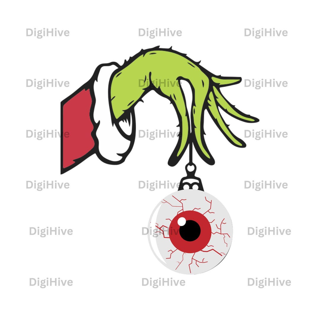 Grinch Hand Holding Eye PNG, Merry Grinchmas Vibes, Spooky Christmas ...