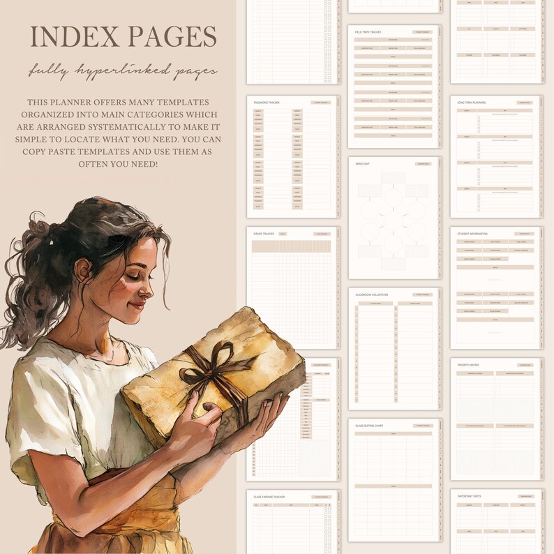 Digital Teacher Planner 2024 2025 Dated Academic Planner, Lesson ...