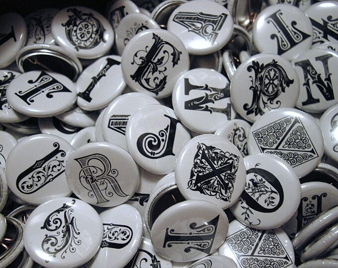 Vintage Alphabet Buttons - Etsy
