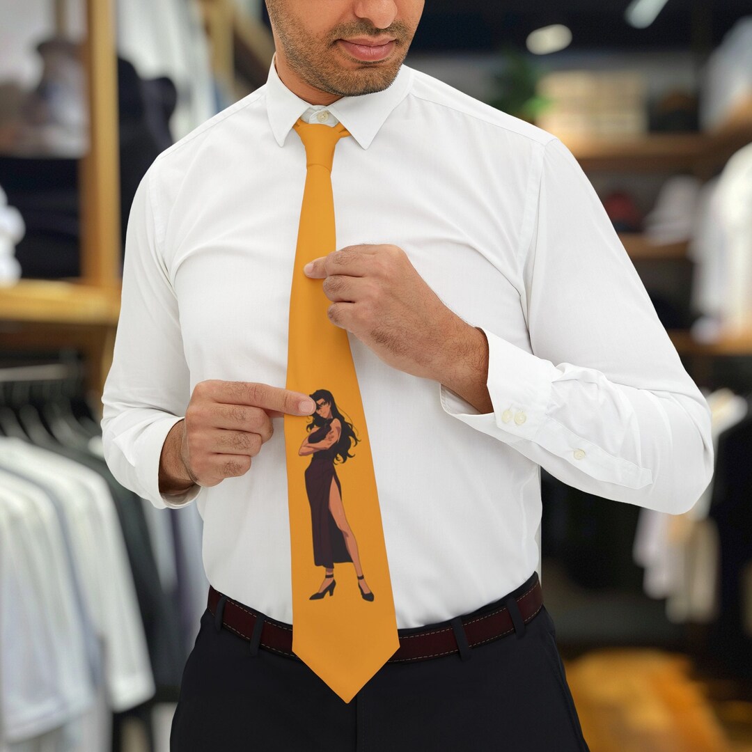 Disappointed Anime Girl Neck Tie Waifu Aesthetic Apparel - Etsy