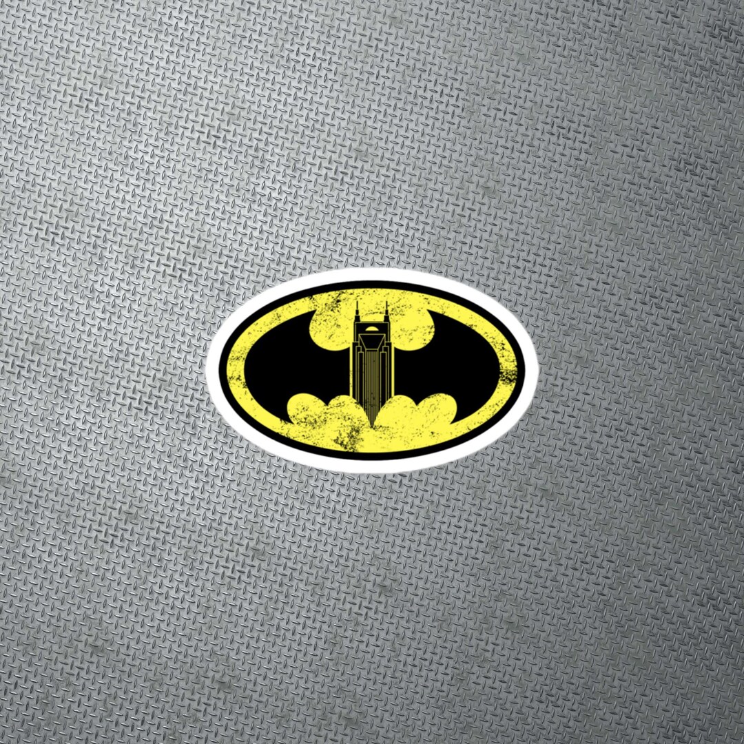 Funny Sticker Nashville Bat Signal Bat Building for Men Batman Parody ...