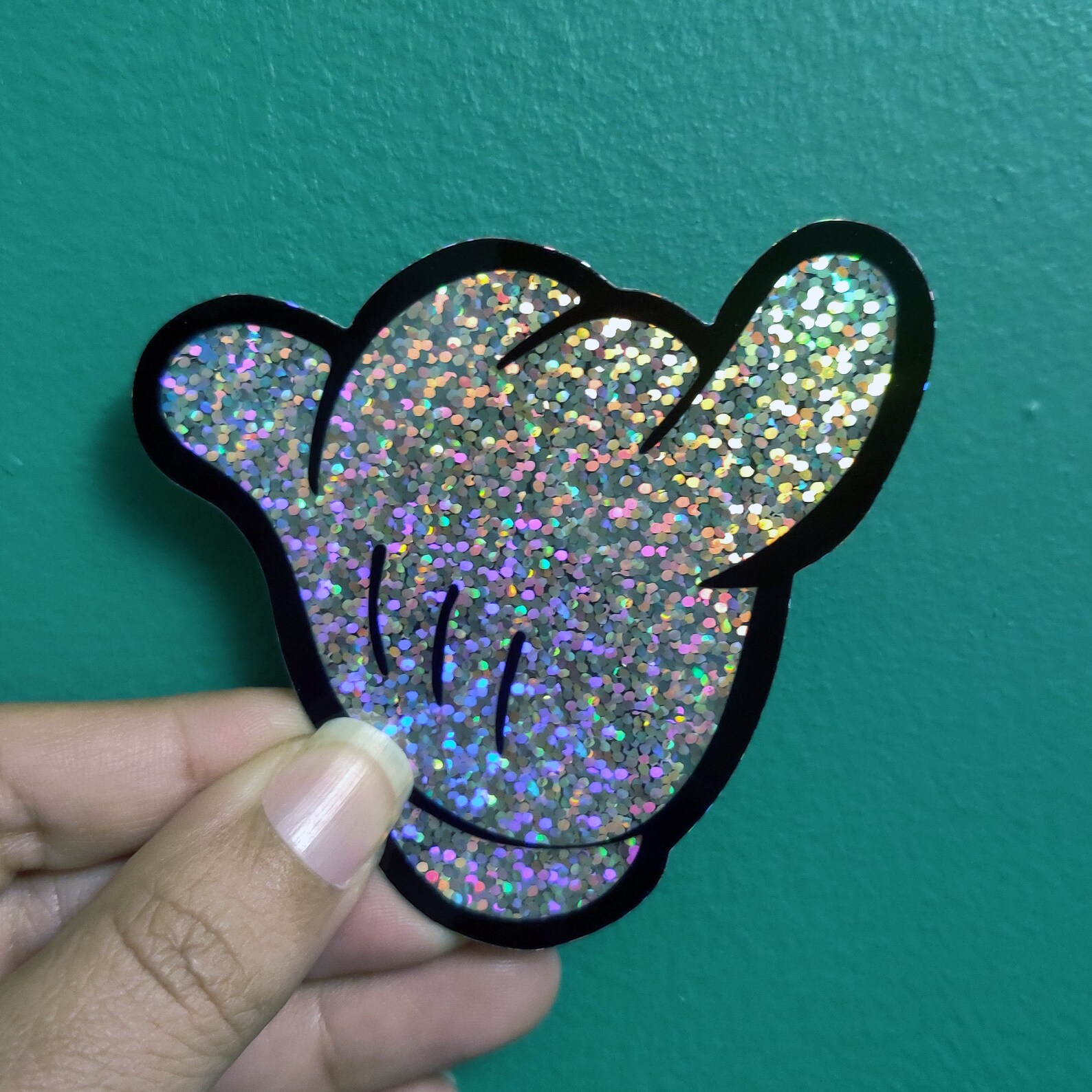 Glitter Shiny Mickey Mouse Disney Shaka Aloha Sticker Decal - Etsy