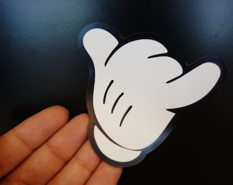 Disney Mickey Mouse Shaka Hang Loose Sticker - Etsy