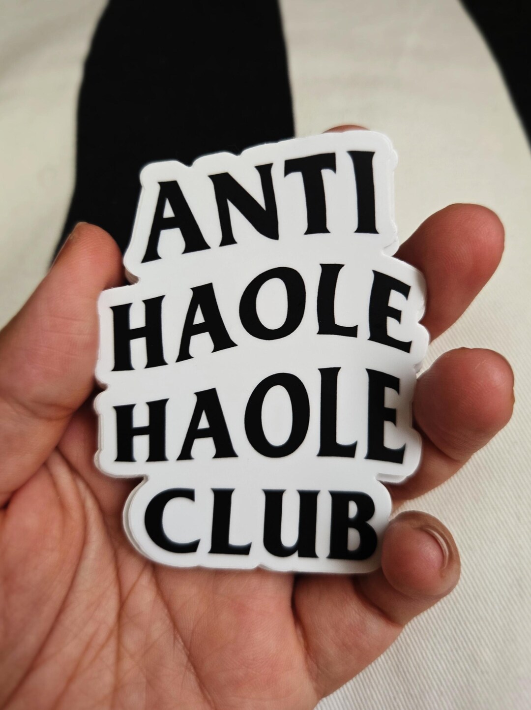 Anti Haole Haole Club Hawaii Sticker - Etsy