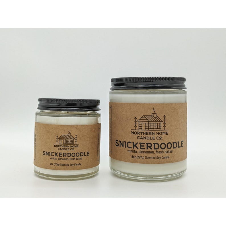 Snickerdoodle Soy Candle: Vanilla Cinnamon Scent, Handmade - Etsy