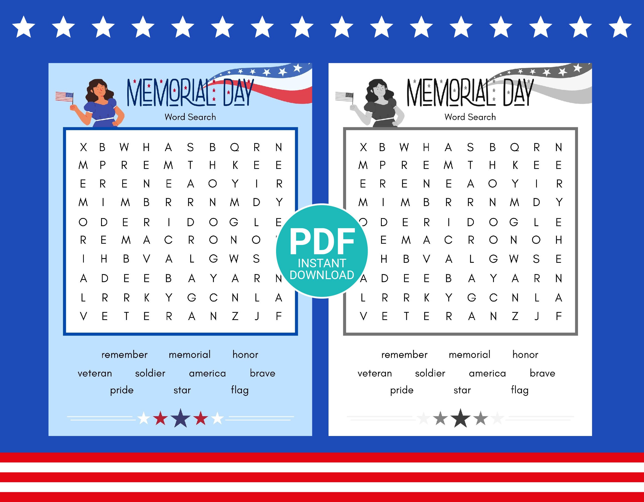 Memorial Day ABC Order Worksheet / Instant Download / Printable ...