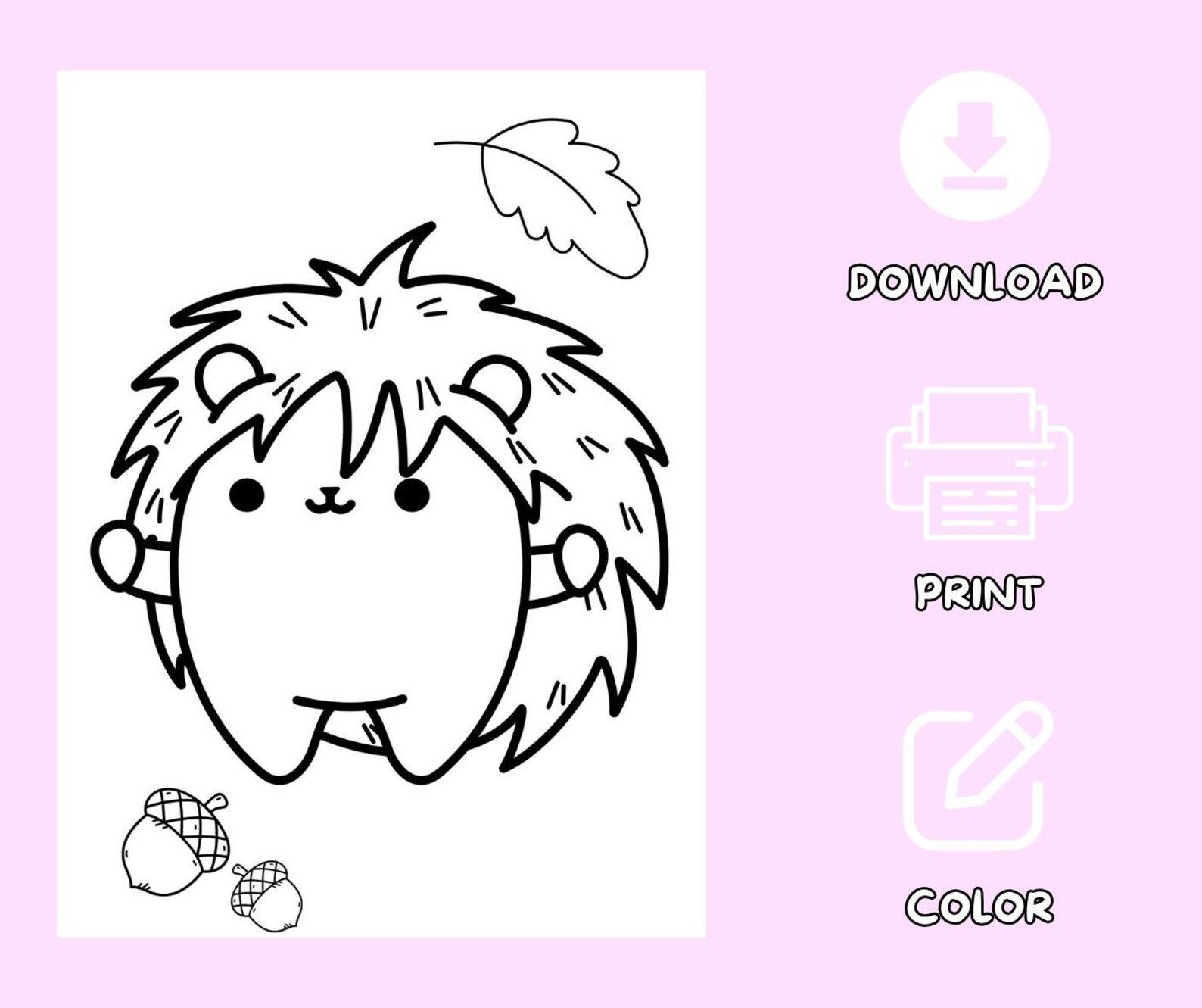 50 KAWAII COLORING PAGES for Kids/ Coloring Sheets / Coloring Activity ...