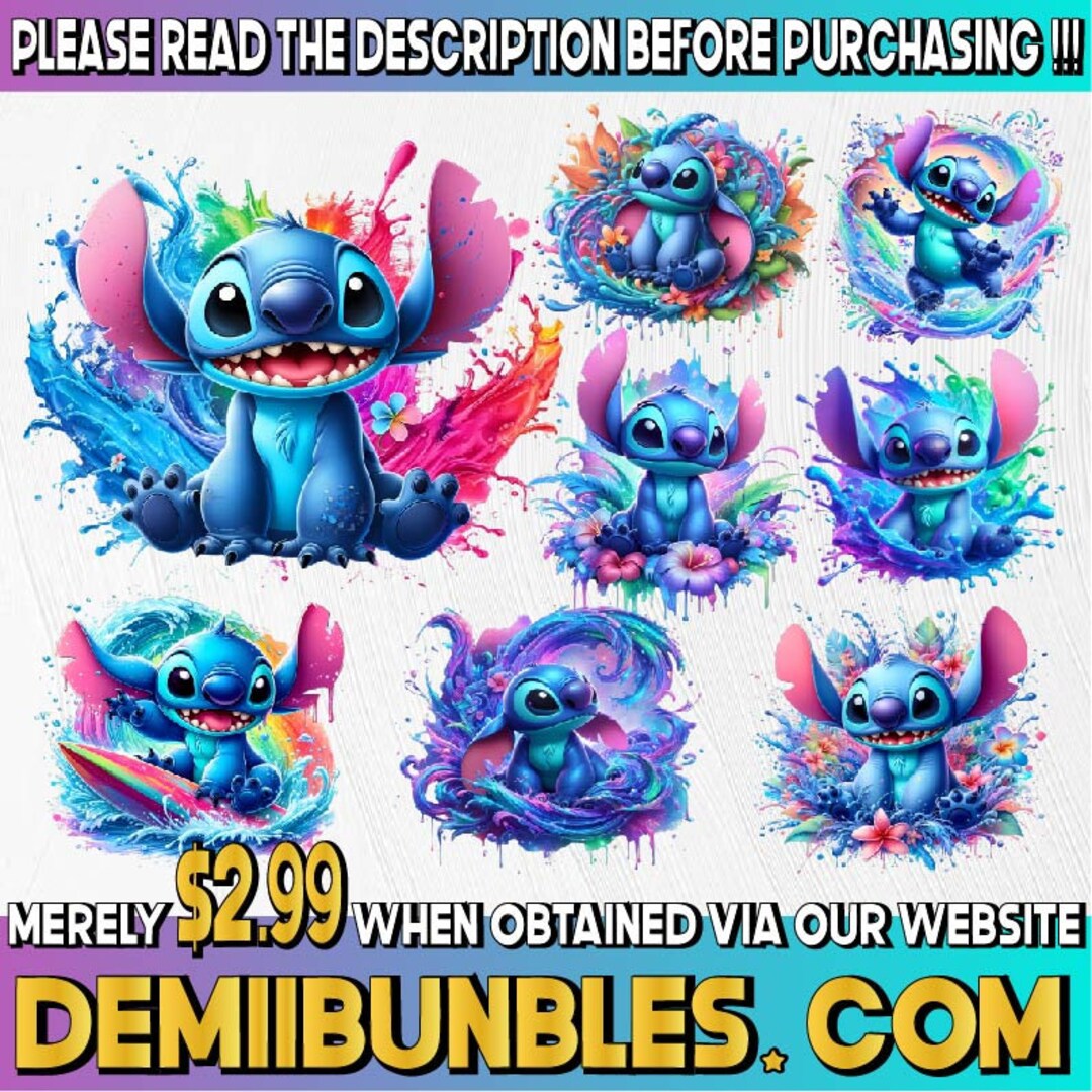 Cute Stitch PNG Bundle, Stitch Png, Stitch Clipart, Lilo and Stitch Png ...