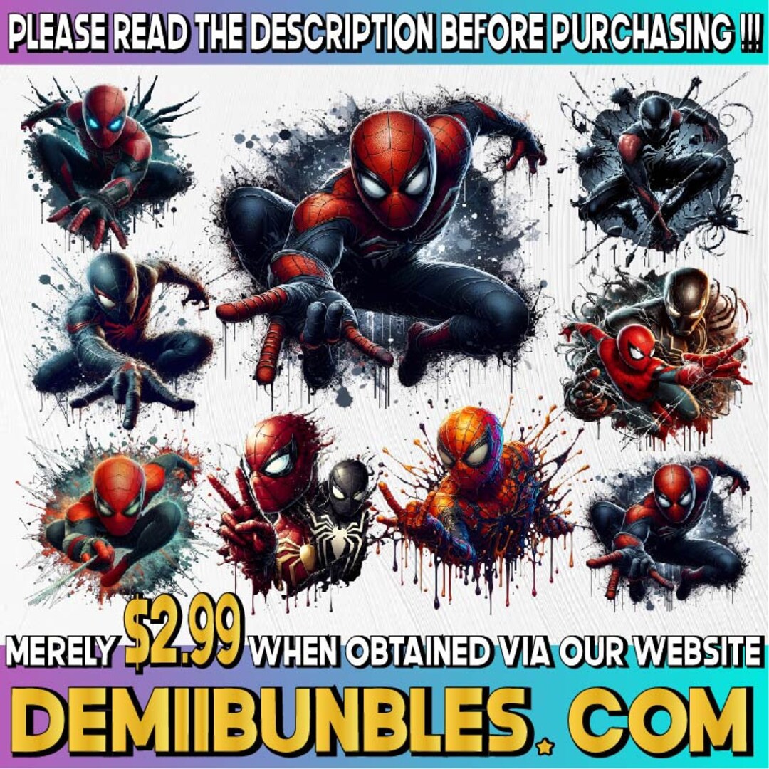 Spiderman PNG Bundle, Spiderman Png Files, Superhero Png, Spiderman ...