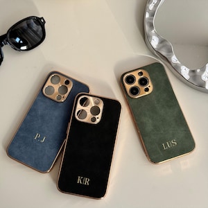 Personalized Suede iPhone Case for iPhone 17 16 15 14 13 Pro Max ...