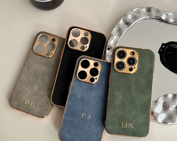 Personalized Suede iPhone Case for iPhone 17 16 15 14 13 Pro Max ...