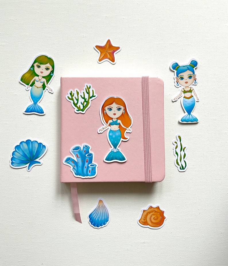 Die Cut Stickers Mermaid for Planner and Scrapbooking - Etsy