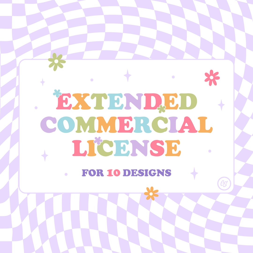 Extended Commercial License for 10 Designs - Etsy