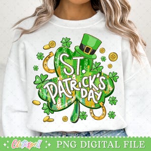 St Patricks Day Png, Four Leaf Clover, St Patricks Shirt Png, Lucky ...