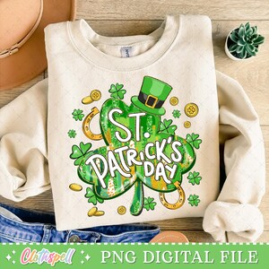 St Patricks Day Png, Four Leaf Clover, St Patricks Shirt Png, Lucky ...