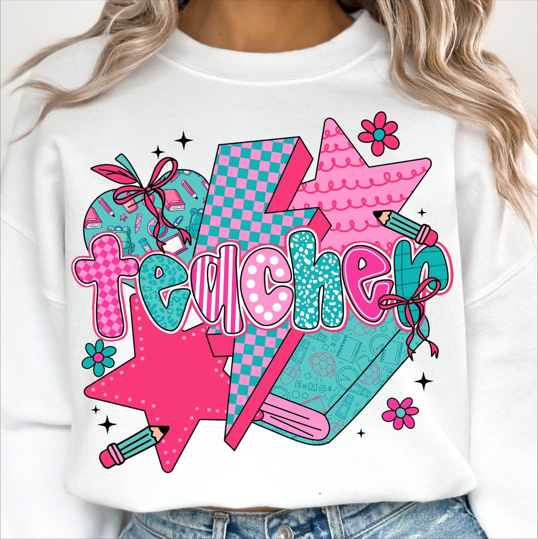 Teacher Png, Floral Checkered Teacher Shirt Design, Teacher Life Png ...