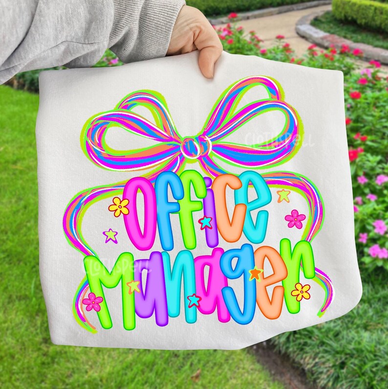 Office Manager Png, Manager Png, Office Manager Sublimation Png, Neon ...