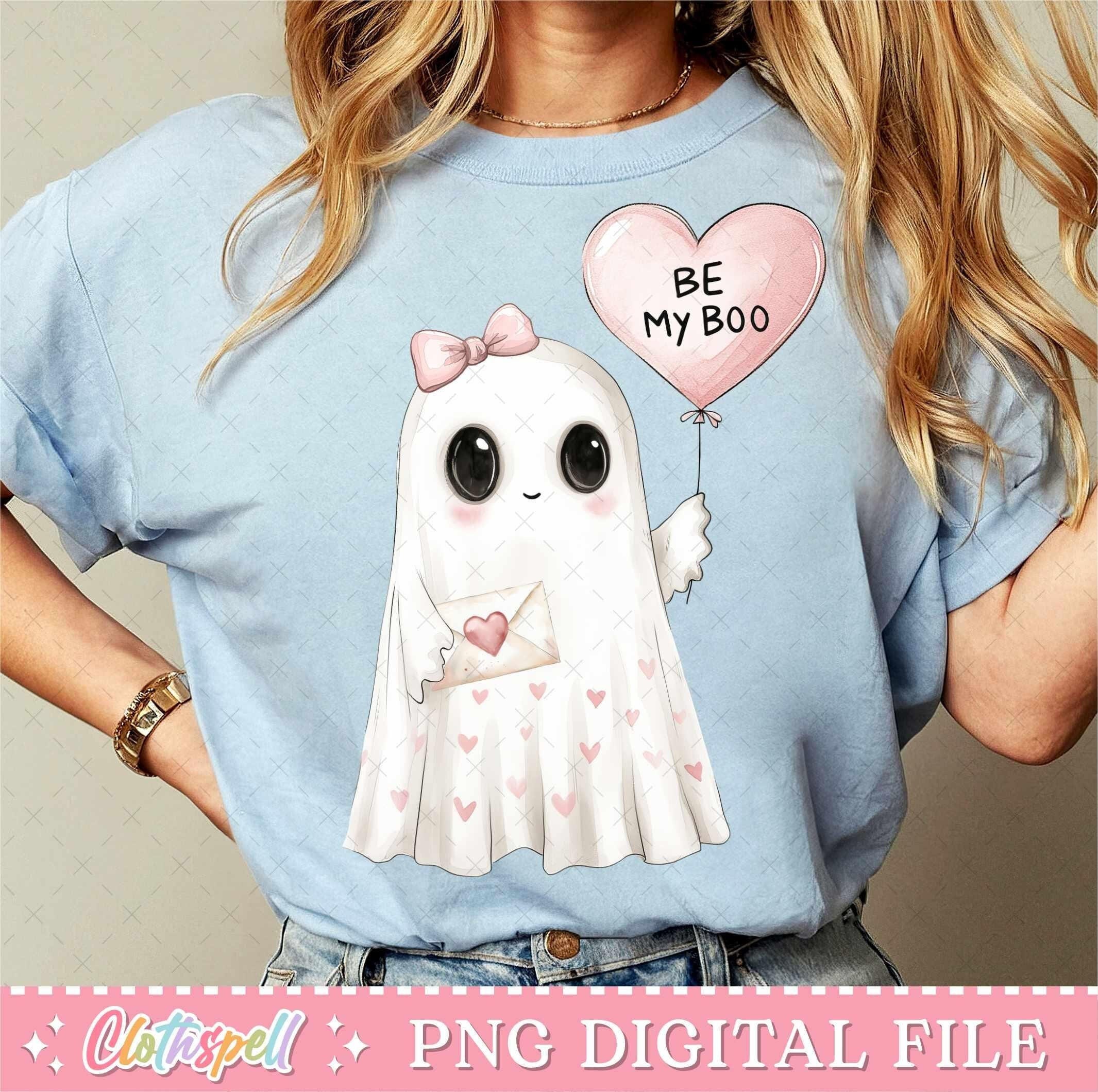 Be My Boo Png, Valentine's Day Ghost Png, Cute Spooky Ghost Xoxo Cupid Love Png, Retro Valentine ...