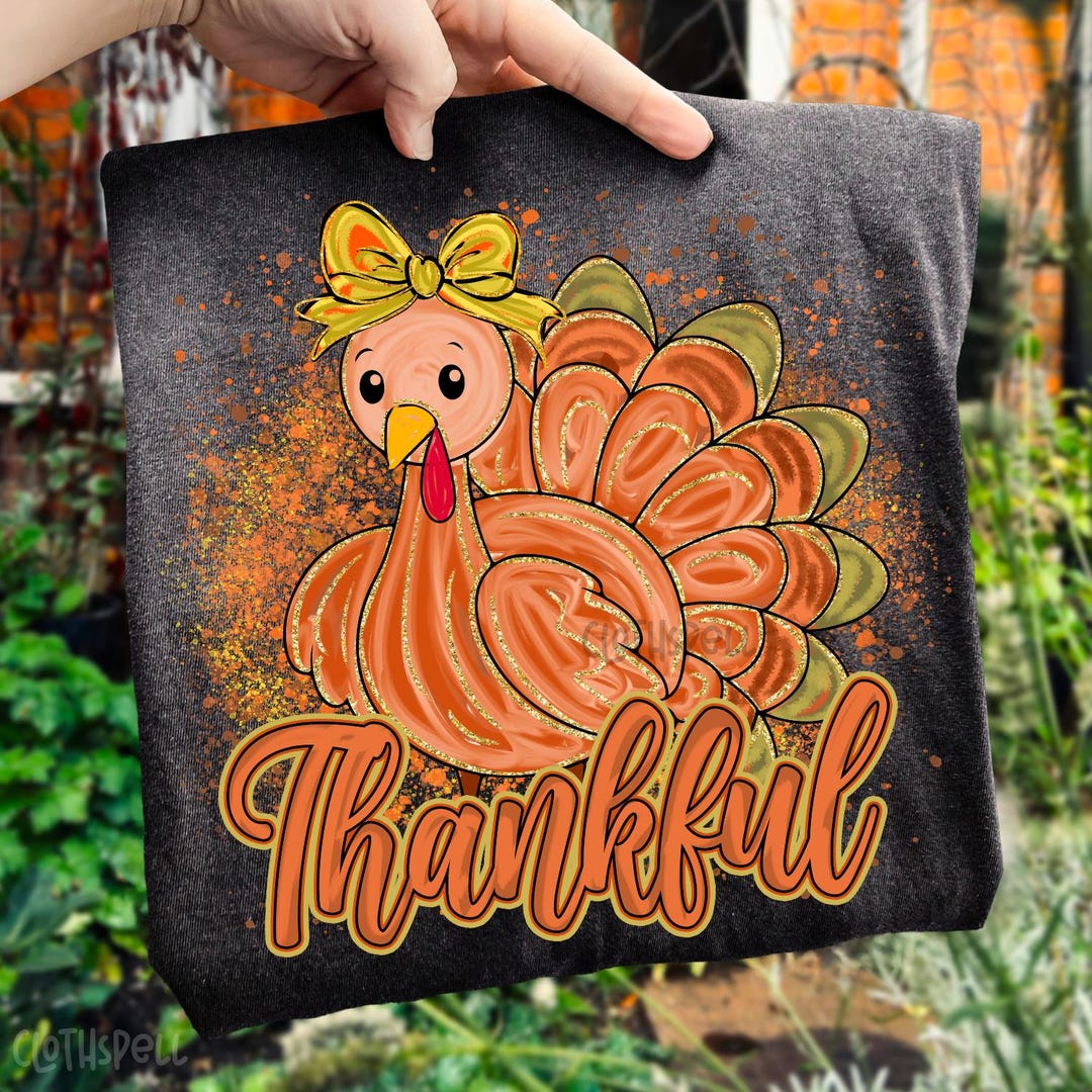 Thankful Thanksgiving Png, Thanksgiving Png, Turkey Png, Gobble Png ...