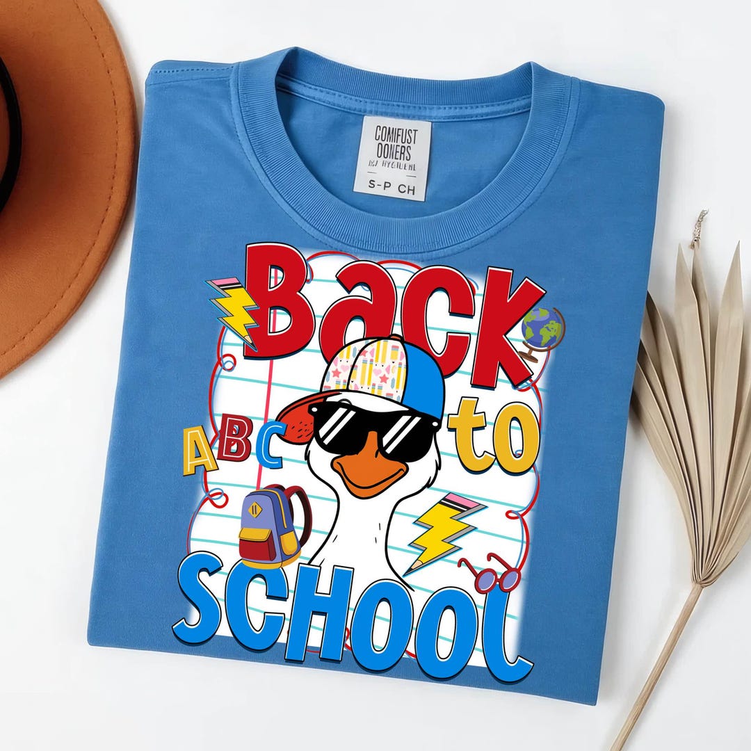 Back to School Boys Png, Goose First Day of School Png, Boys Back to ...