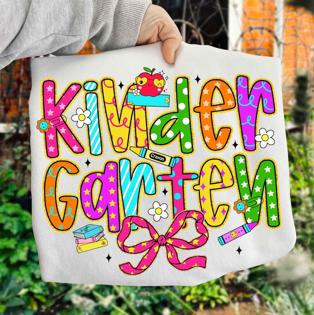 Kindergarten Png, Back to School Png, Preppy Back to School ...