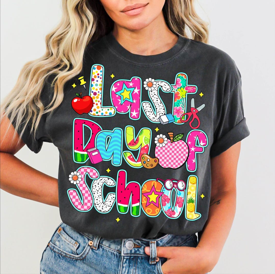 Last Day of School Png, We Out Teacher Class Dismissed Png Design ...