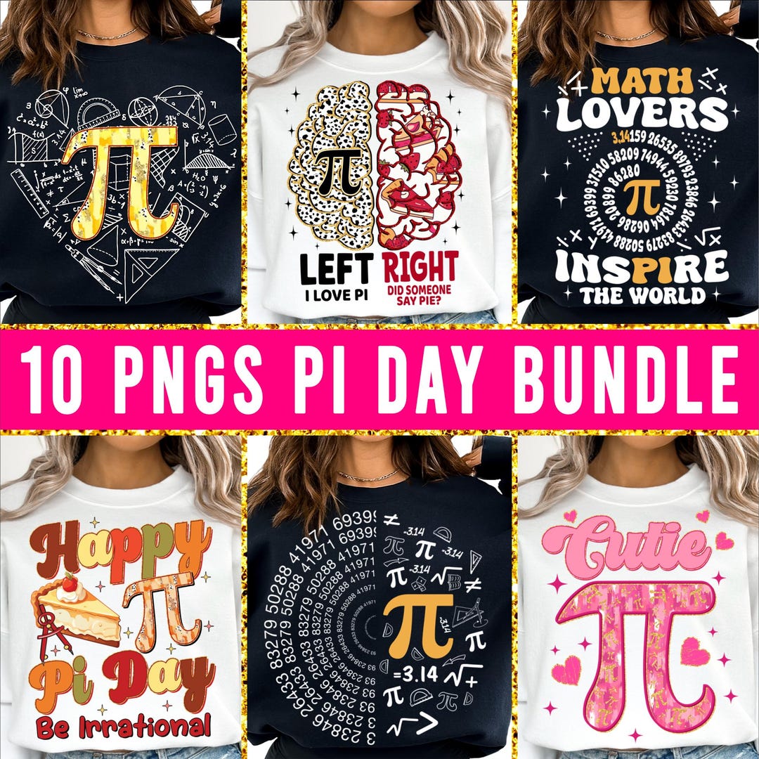 Pi Day Png Bundle, Retro Math Teacher Pi Day Png, Happy Pi Day Png ...