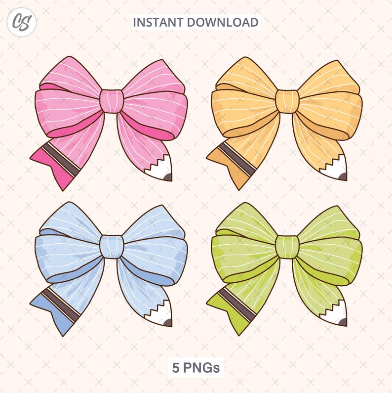 Teacher Pencil Coquette Bow PNG Bundle, Back to School Png, First Day ...