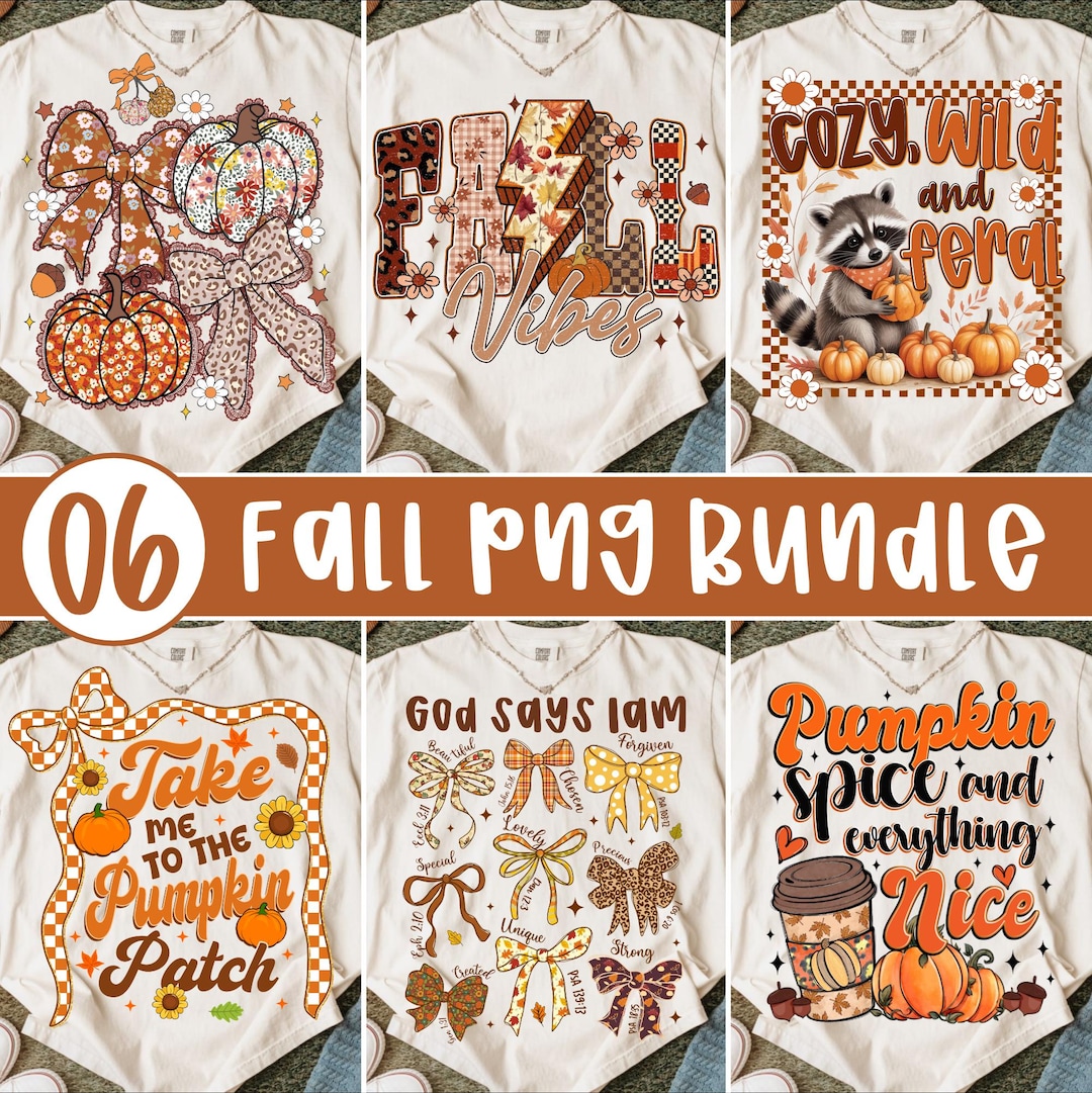 Fall Png Bundle, Fall Png, Fall Bundle Png, Autumn Png Bundle, Pumpkin ...
