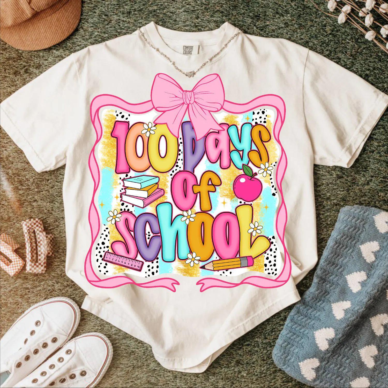 100 Days of School Png Bundle, 100 Days of School Png, 100th Day of ...